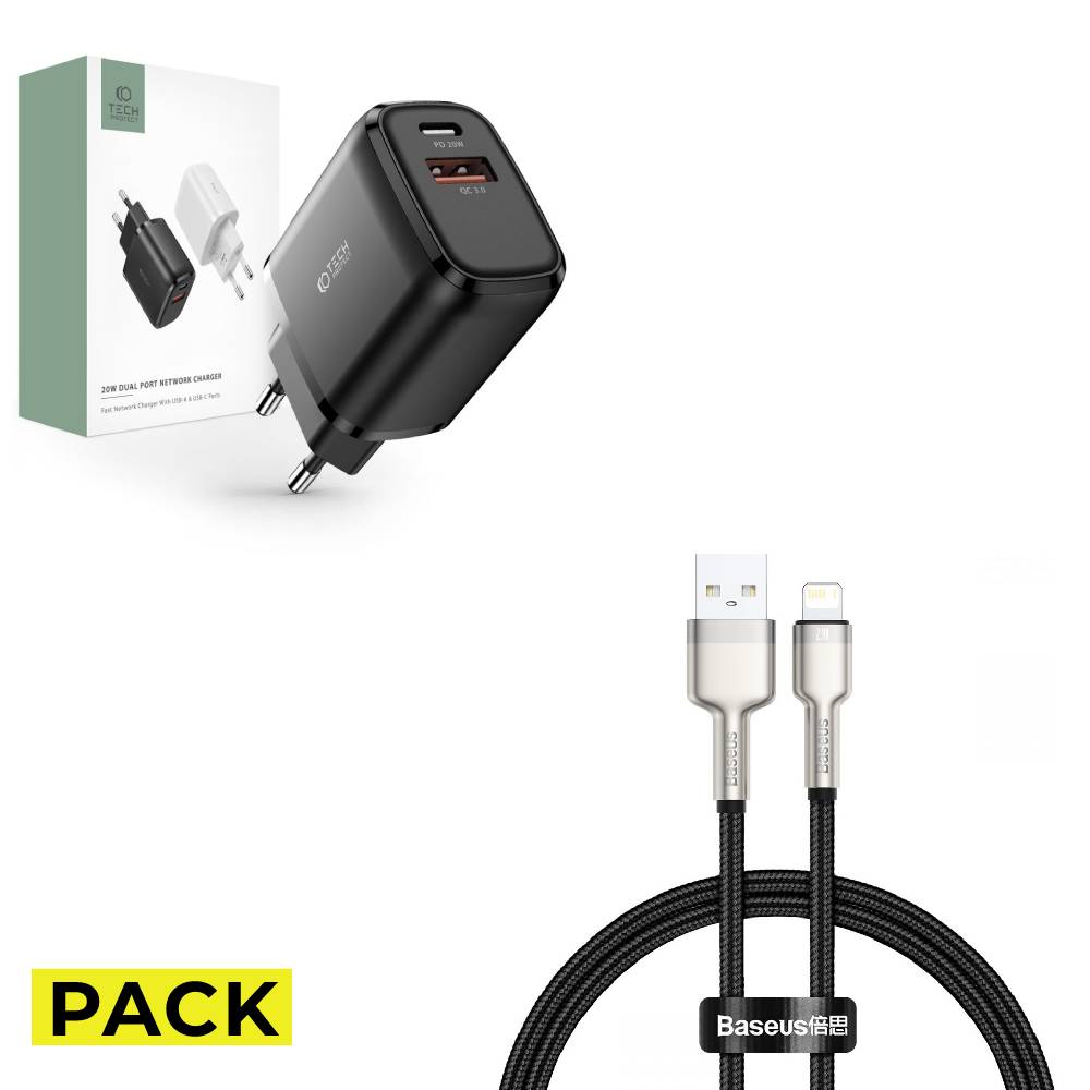 PACK NABÍJEČKA NA MOBIL A TABLET TECH-PROTECT C20W 2-PORT NETWORK ...
